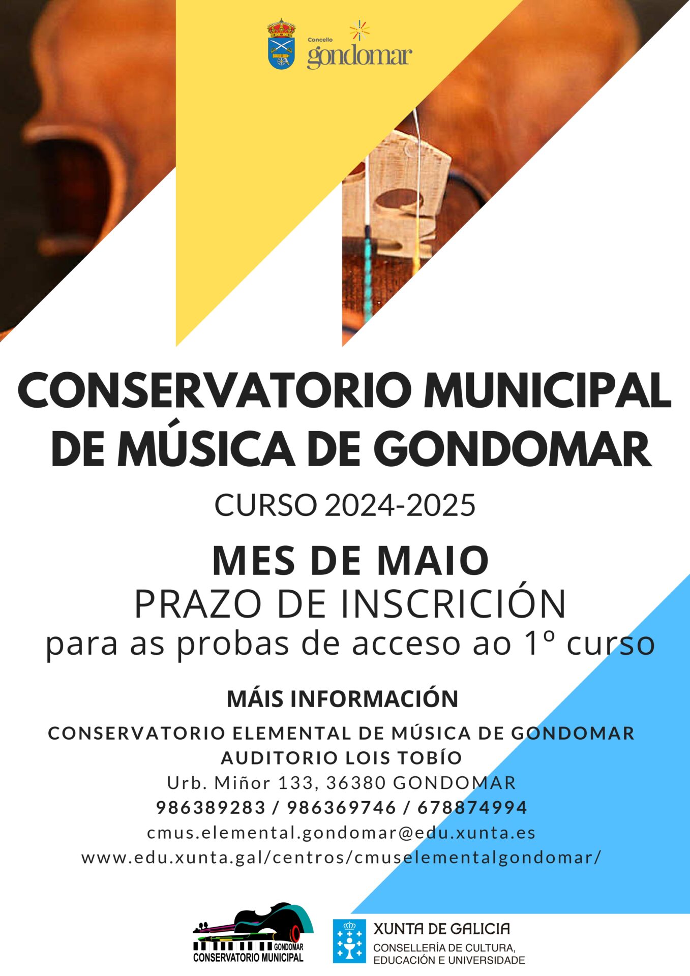 Aberto o prazo de inscrición no Conservatorio Municipal de Música de ... Aberto o prazo de inscrición no Conservatorio Municipal de Música de ...